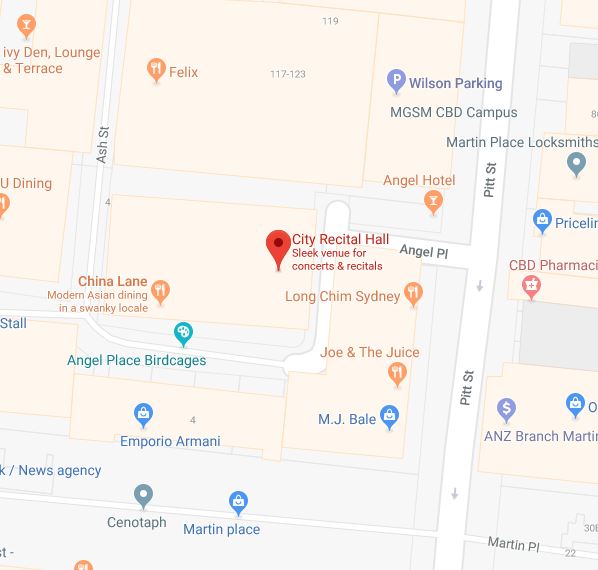 Contact us - City Recital Hall